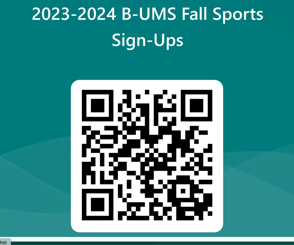 BUMS Fall Sport Sign-up for 5th graders | Washington District Elementary